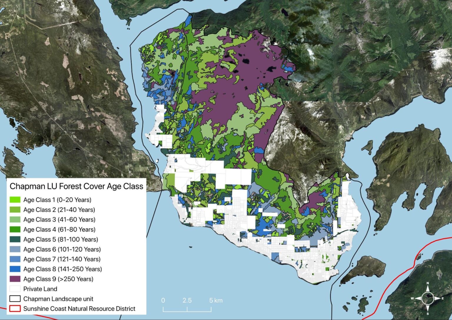 14. Age Classes of the Chapman Landscape Unit – Sunshine Coast ...
